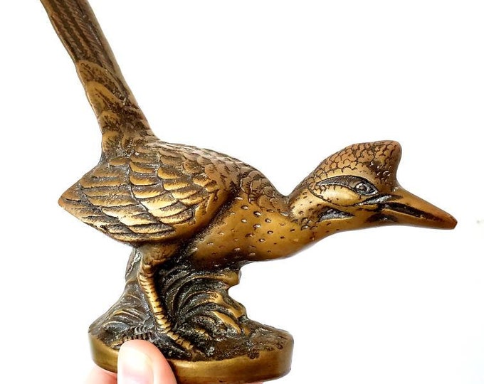 Vintage Brass Roadrunner Figurine - Etsy