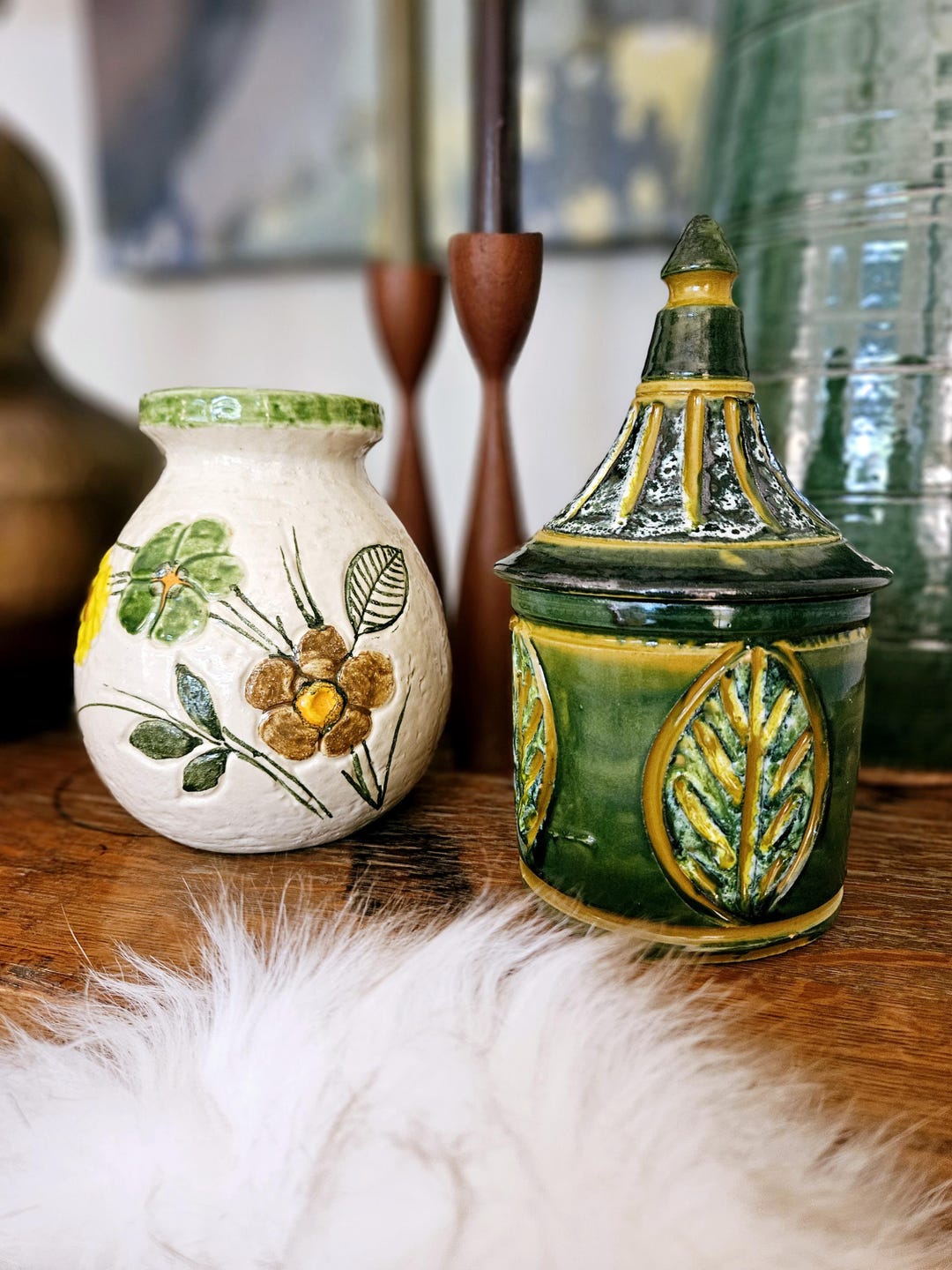 Vintage Italian Pottery Jar With Circus Tent Lid - Etsy