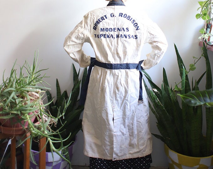 Vintage 1940s 50s Sanforized Geo Master Work Smock Robert Robison ...