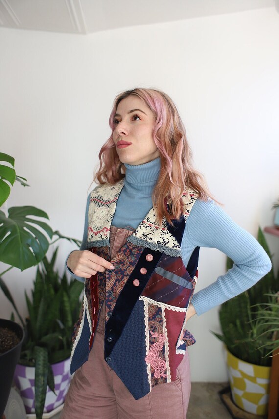 vintage 90s patchwork velvet - Gem