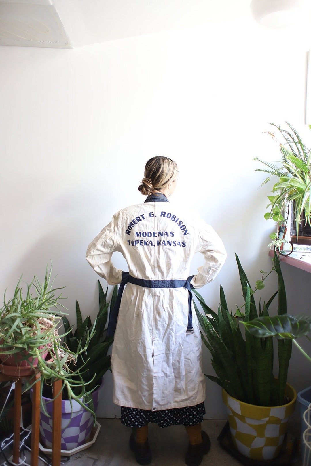 Vintage 1940s 50s Sanforized Geo Master Work Smock Robert Robison ...