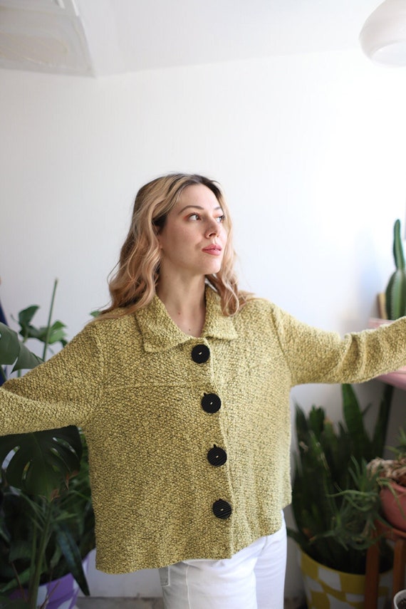 Jaeger lime-yellow chartreuse linen - Gem