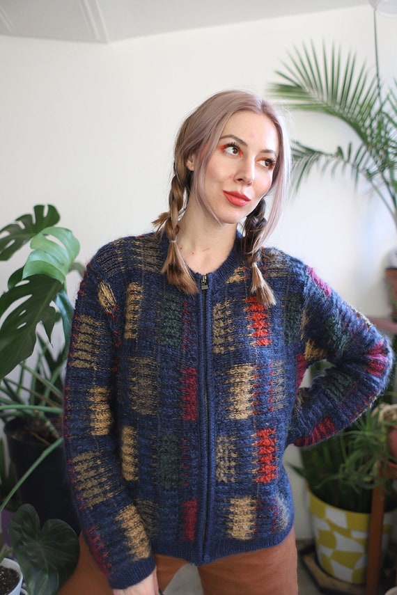 Vintage Cardigan, 1990s European Trachten Style Wool … - Gem