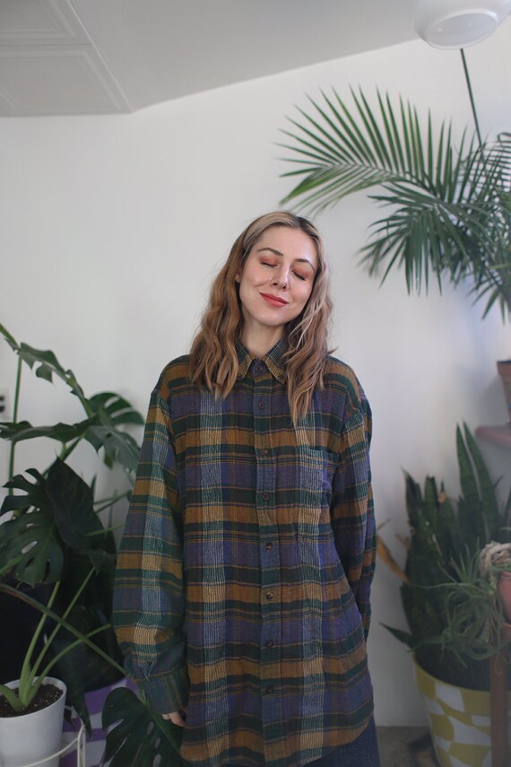 Vintage 90s plaid long - Gem