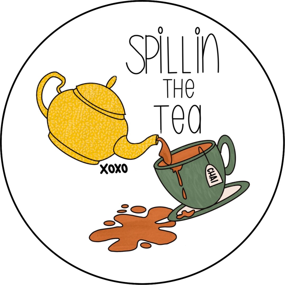 Spilling’ the Tea Hand Embroidery Pattern 6x6 - Etsy