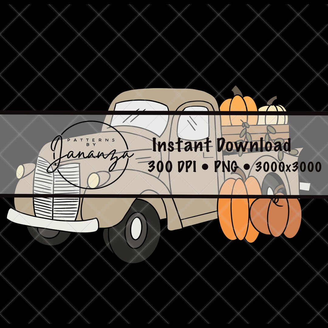 Vintage Fall Farm Truck PNG - Etsy