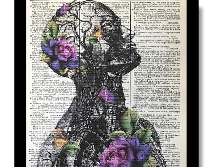 Vintage Anatomy, Human Body Print, Anatomical Art, Purple Rose, Anatomy ...