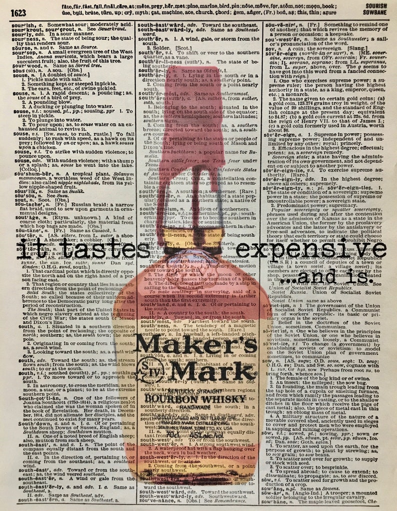 Whiskey Makers Mark Bar Room Art Makers Mark Print Art Man - Etsy