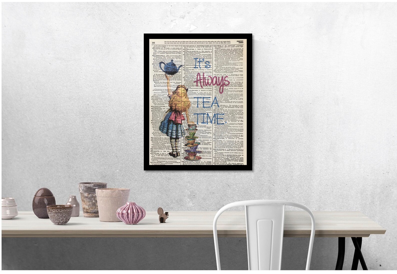 Alice Tea Time Print Alice Wonderland Mad Hatter Humor Mad | Etsy