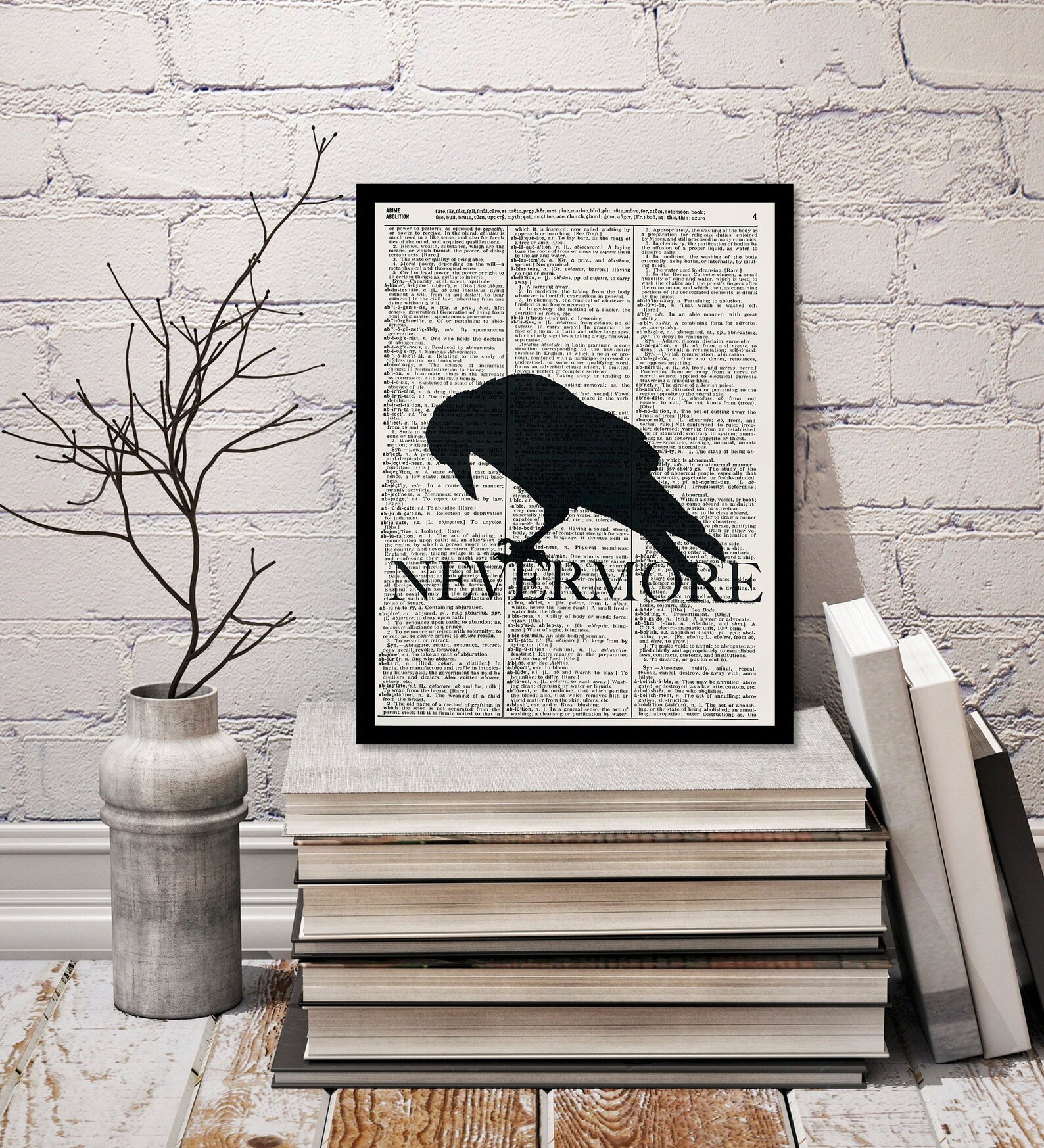 Edgar Allen Poe, the Raven, Nevermore, Raven Poe, 8x10 Dictionary Book ...