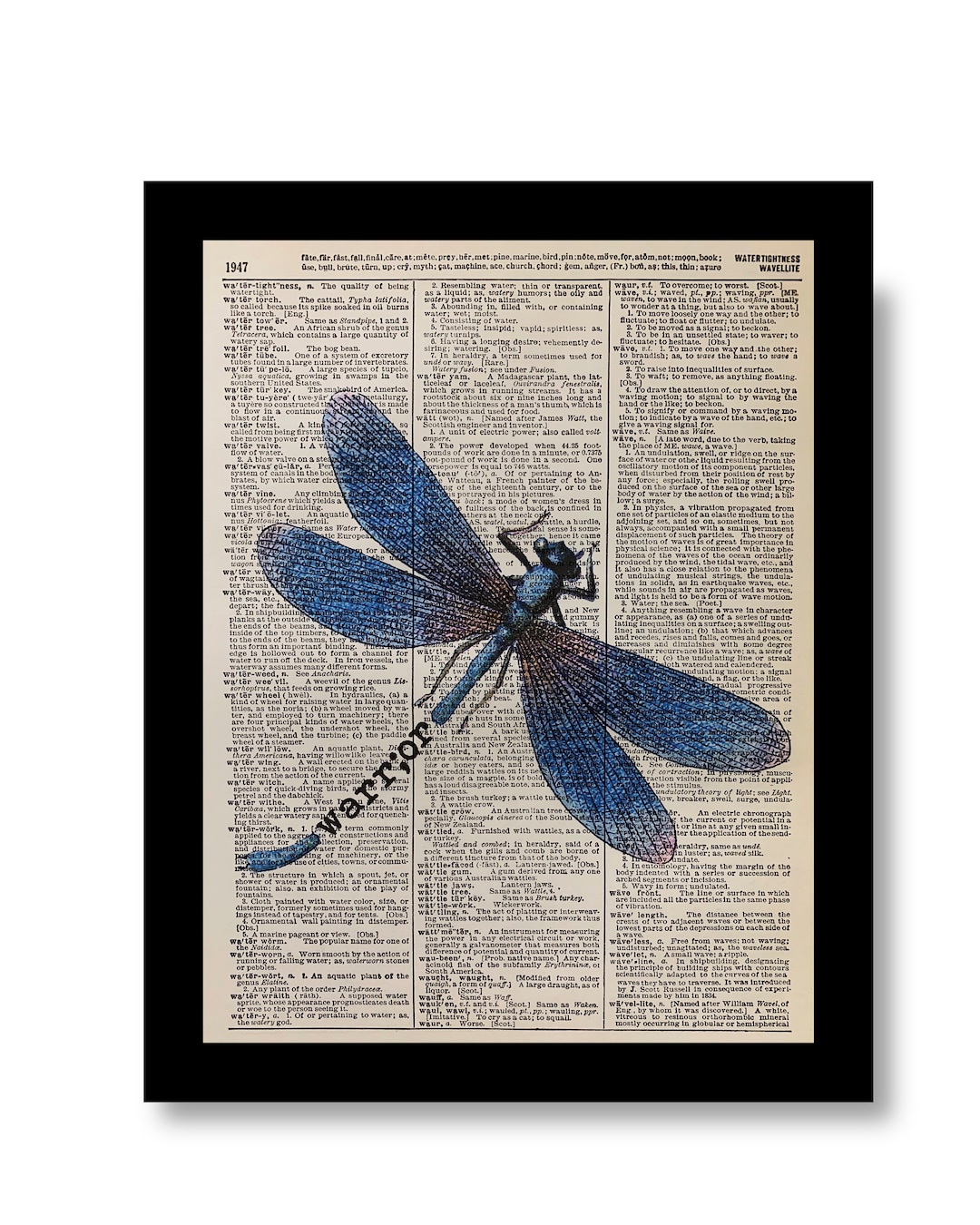 Dragonfly, Dragonfly Print, Blue Dragonfly Art Print, Dragonfly ...