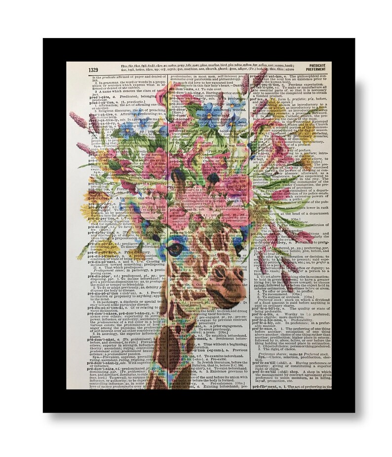 Colorful Giraffe Giraffe Prints Original Art Giraffe - Etsy