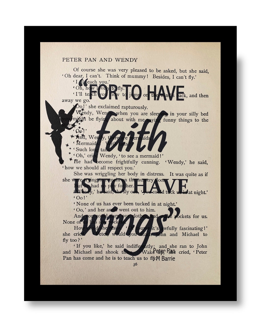 Peter Pan & Wendy Book Page" for to Have Faith, is to Have Wings ...