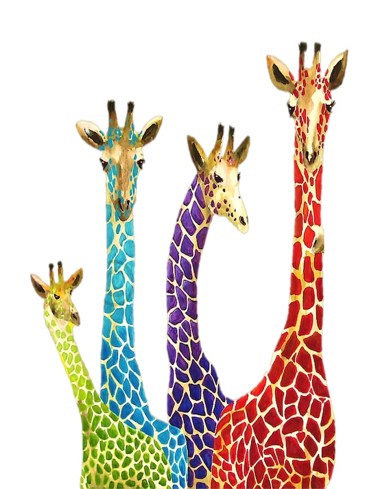 Colorful Giraffe Print Wallpapers