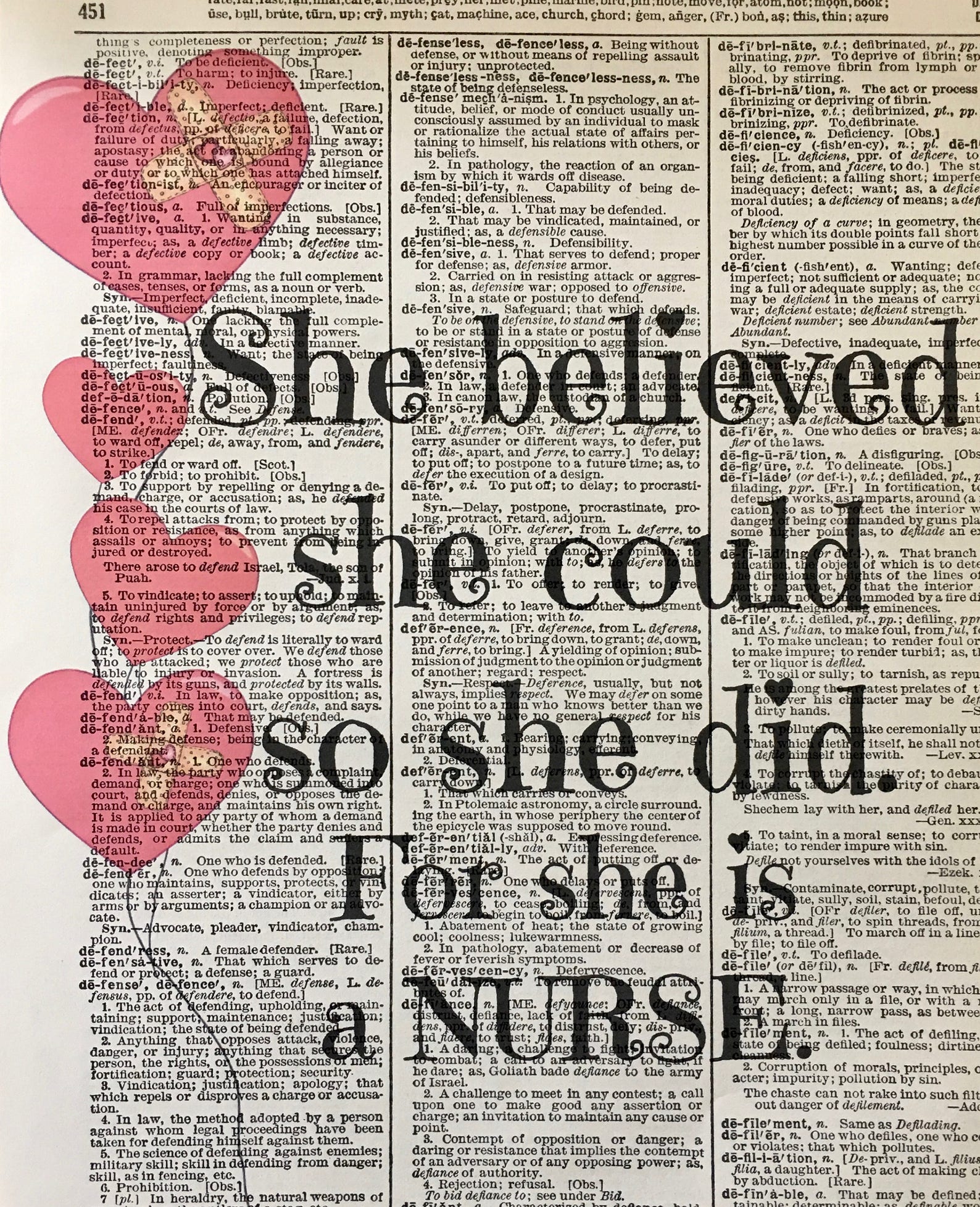Nurse Art Print, Vintage Dictionary Page, RN Gift, Healthcare Decor - Etsy