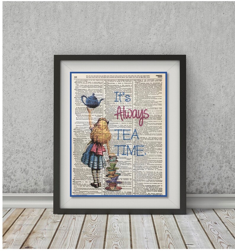 Alice Tea Time Print Alice Wonderland Mad Hatter Humor Mad - Etsy