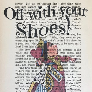 No Shoes Sign, No Shoes Please, off With Your Shoes Alice in Wonderland ...