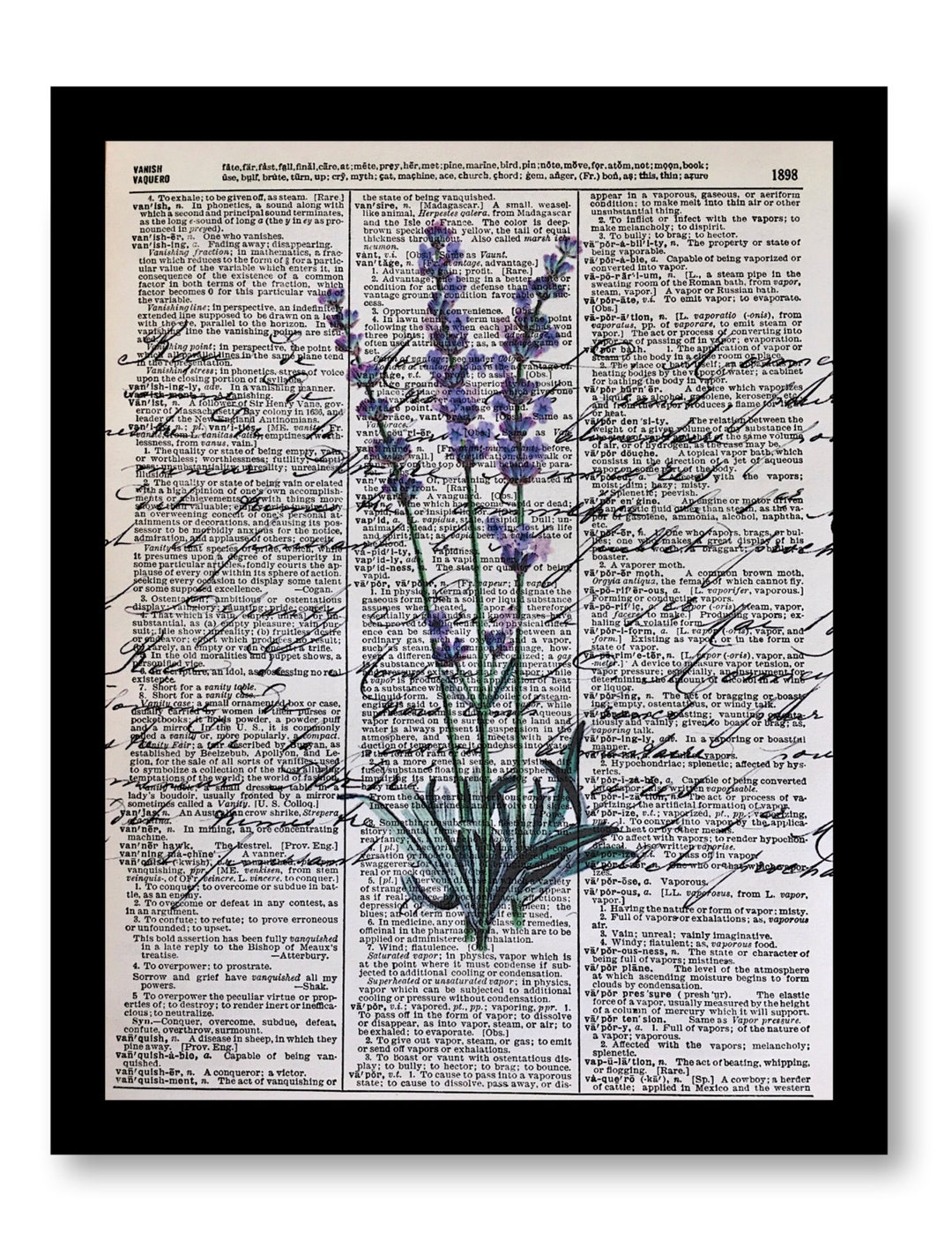 Lavender Healing, Lavender Prints, Lavender Artwork, Dictionary Prints ...