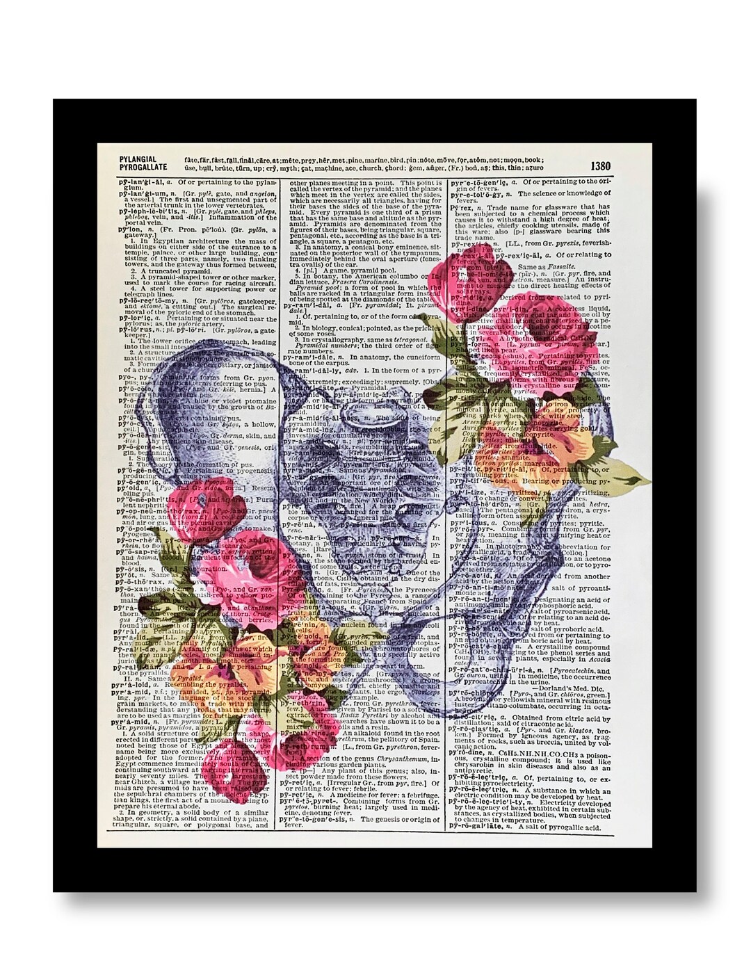 Floral Pelvic Anatomy Art Print, Vintage Dictionary Page - Etsy