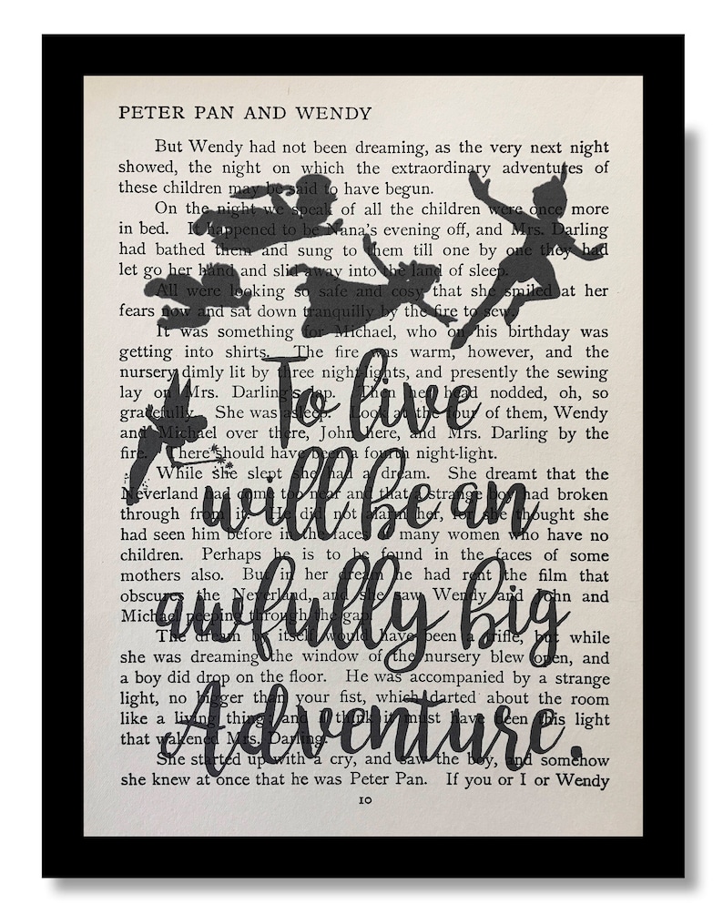 Peter Pan Vintage Peter Pan Peter Pan Book Peter Pan Quote - Etsy