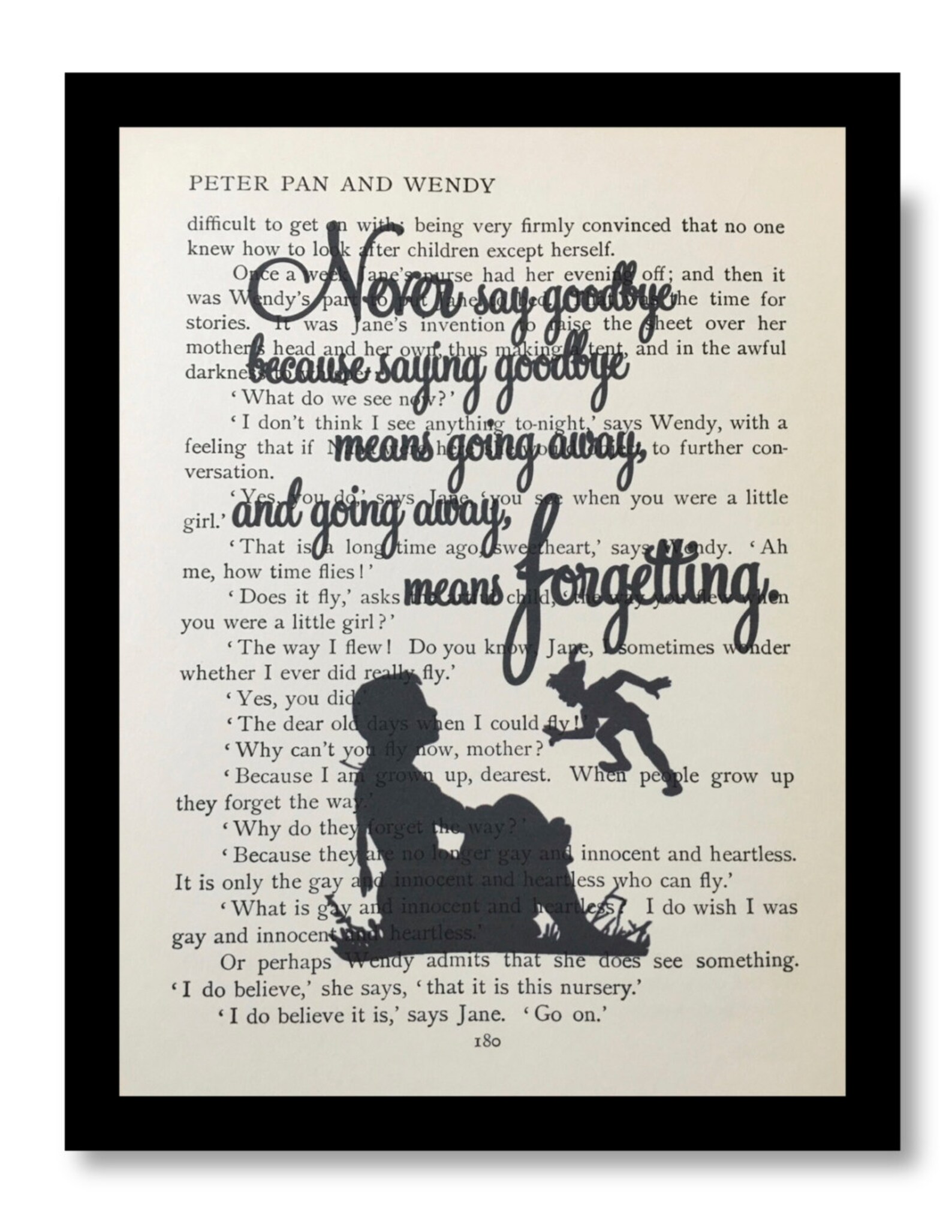 When Wendy Grew Up Peter Pan and Wendy Vintage Book Page - Etsy