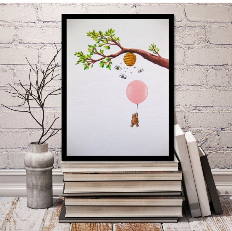 Winnie the Pooh Print Honey Tree Winnie the Pooh Pooh Bear | Etsy