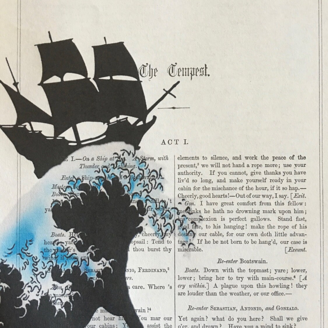 The Tempest Print, Shakespeare Quote, Vintage Book Page Art (7x10) - Etsy