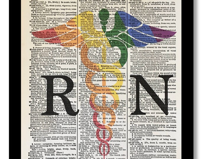 Registered Nurse Print, Registered Nurse Print, Caduceus RN, Medical ...