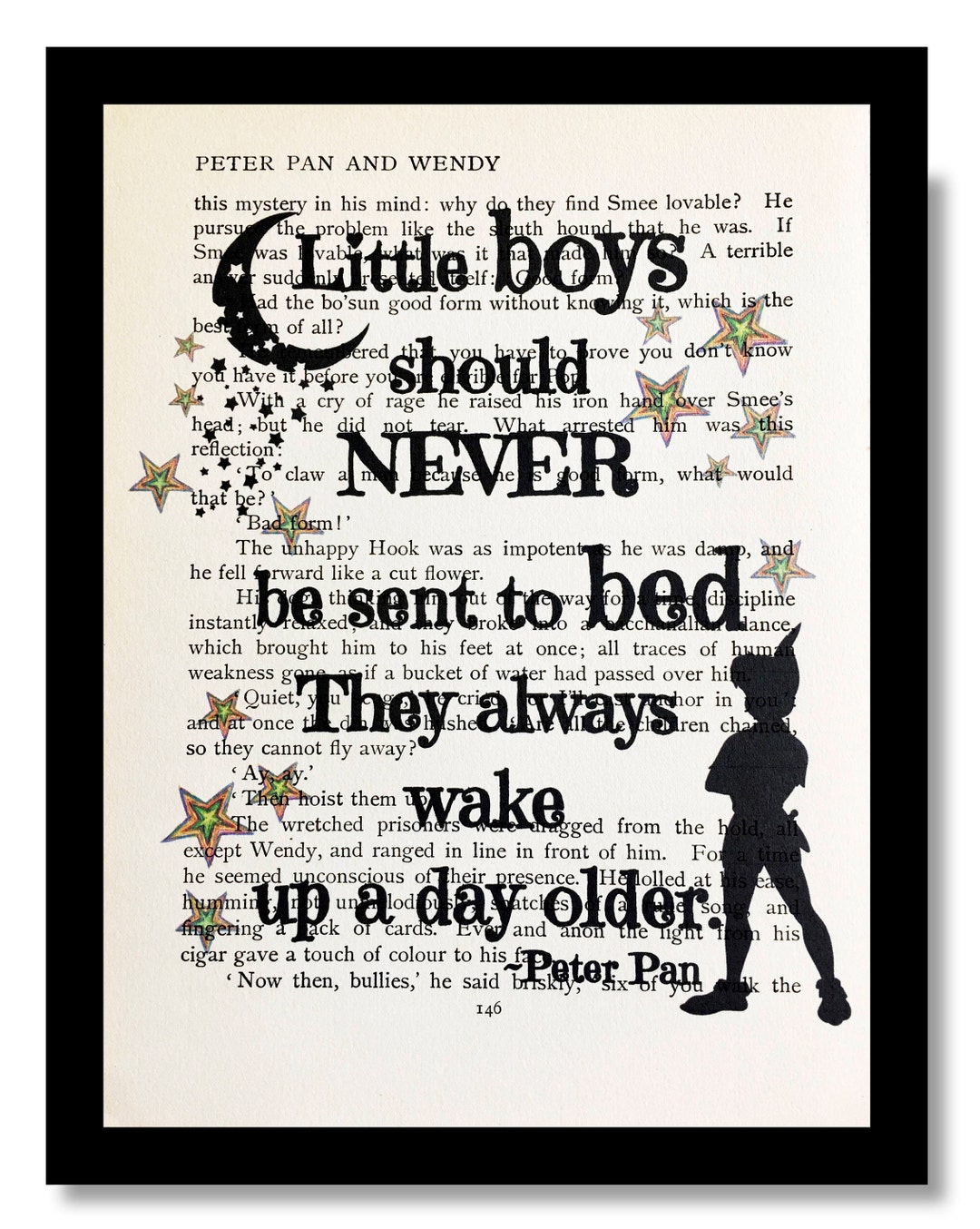 Original Book Page 1924 Peter Pan & Wendy Book "little Boys Should ...