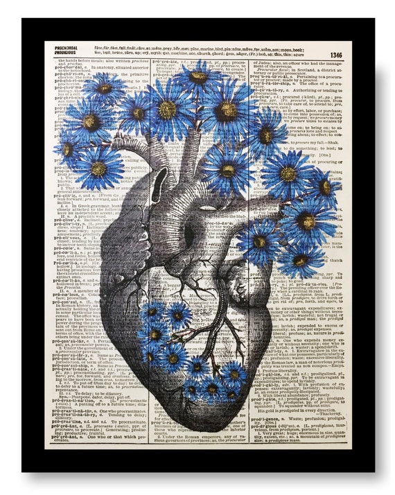 Corazón Anatómico Con Flores Corazón Anatómico Con Flores Para...