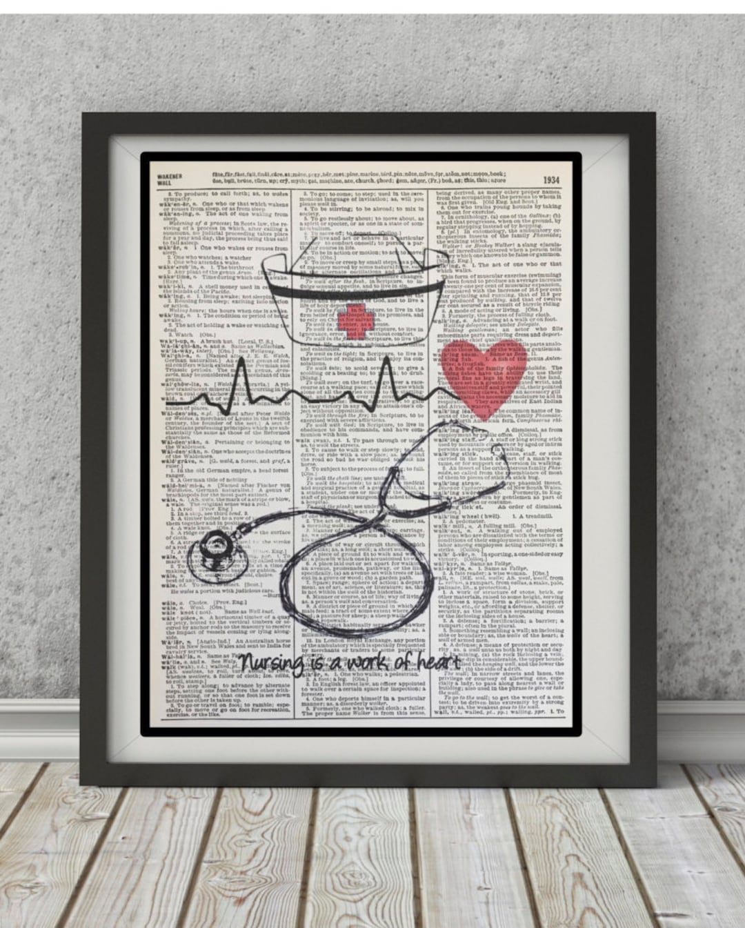 Nursing Print Nurse Printsnursingnursing Giftsnurses - Etsy