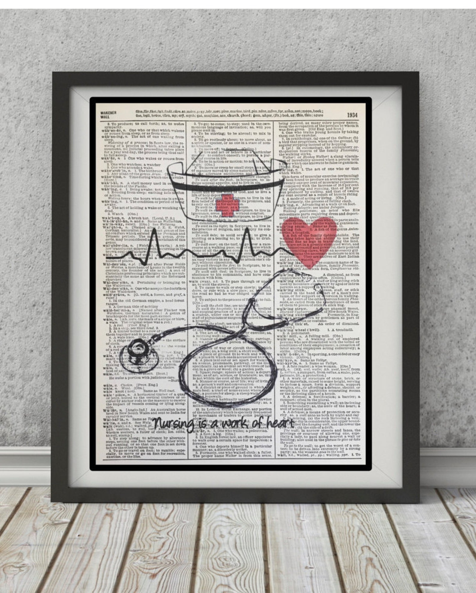 Nursing Print Nurse Printsnursingnursing Giftsnurses - Etsy