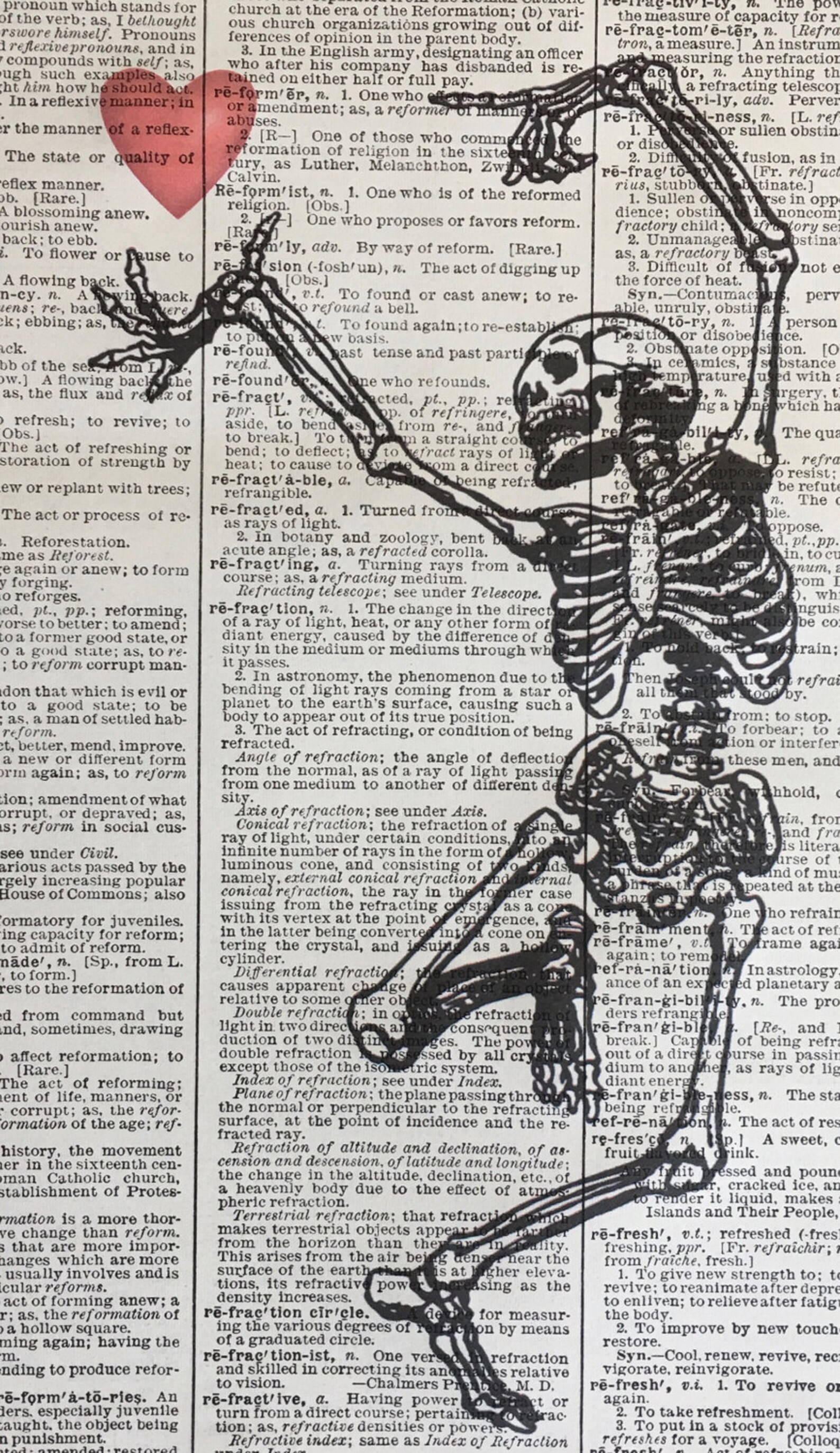 Skeleton Anatomical Heart Skeleton Pop Art Cardiologist | Etsy