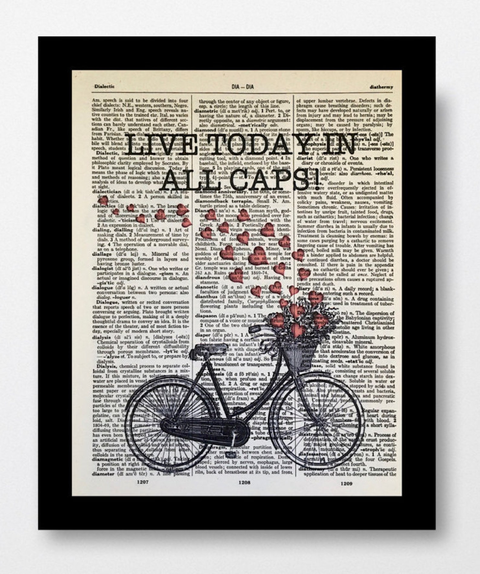 Live Life in All CAPS Live Today in All Caps Inspiration Art - Etsy