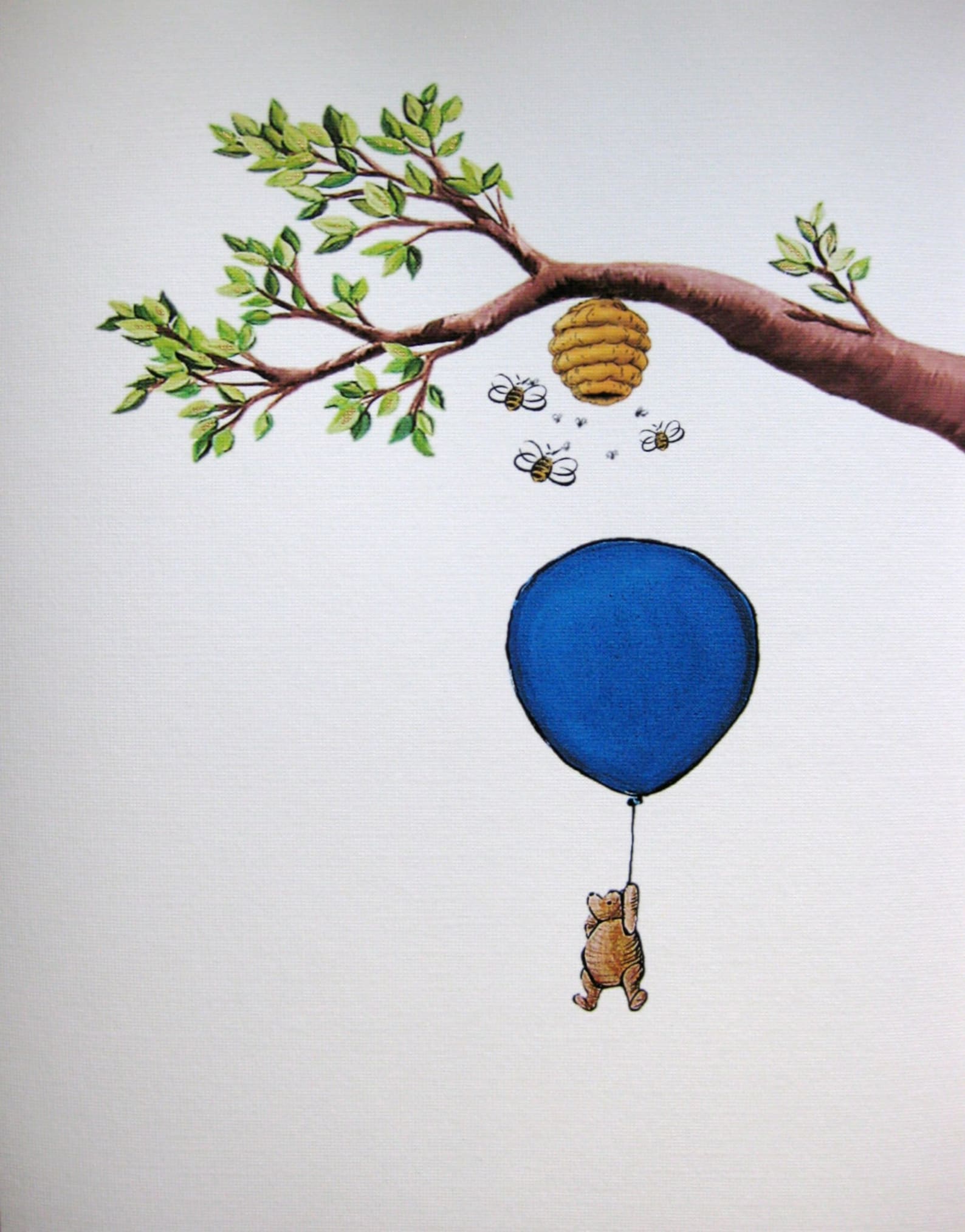 Winnie the Pooh Print the Honey Tree Pooh Bear Artwork | Etsy