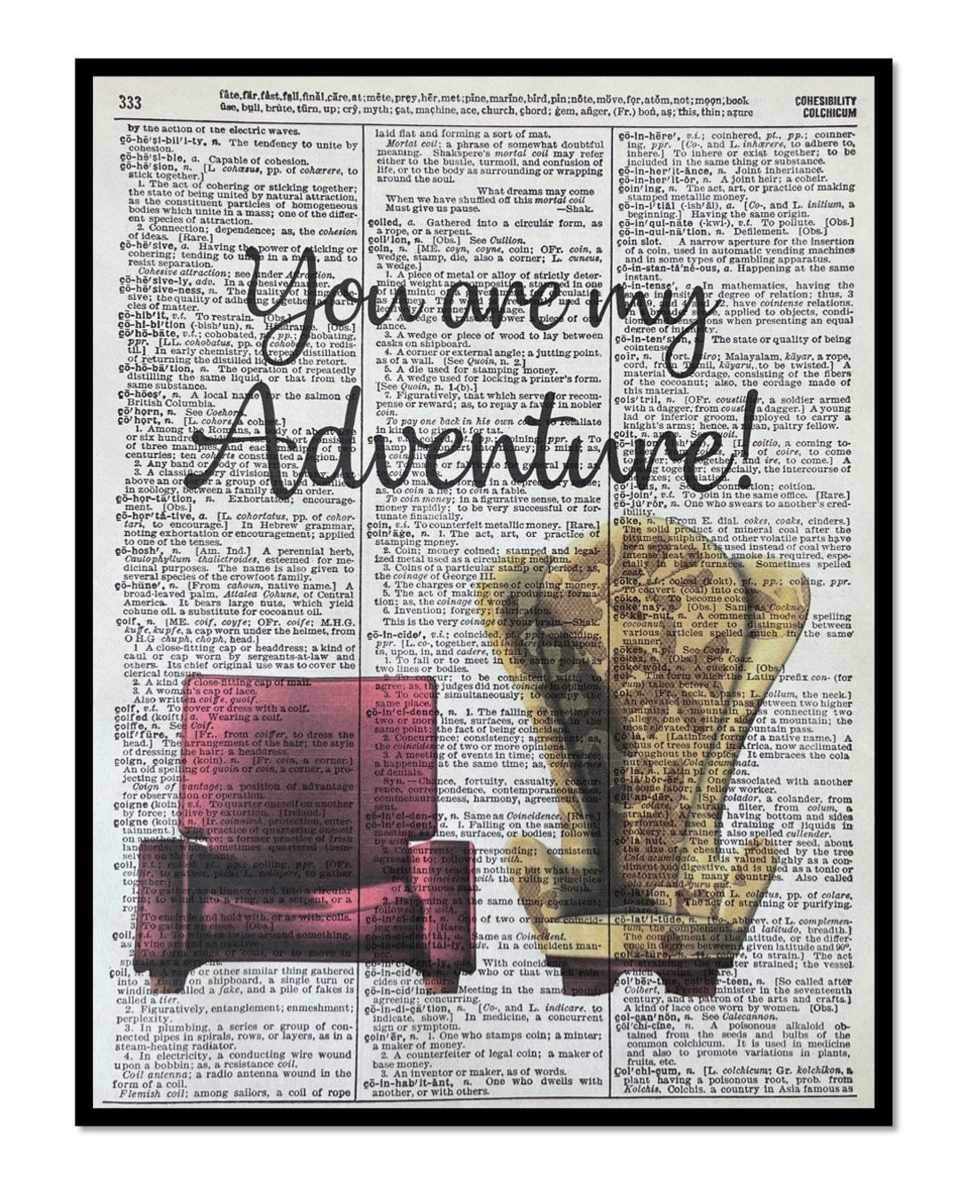 Adventure Movie Print, Carl and Ellie Chairs, Dictionary Art (8x10) - Etsy