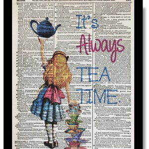 Alice Tea Time Print, Alice Wonderland, Mad Hatter Humor, Mad Hatter ...