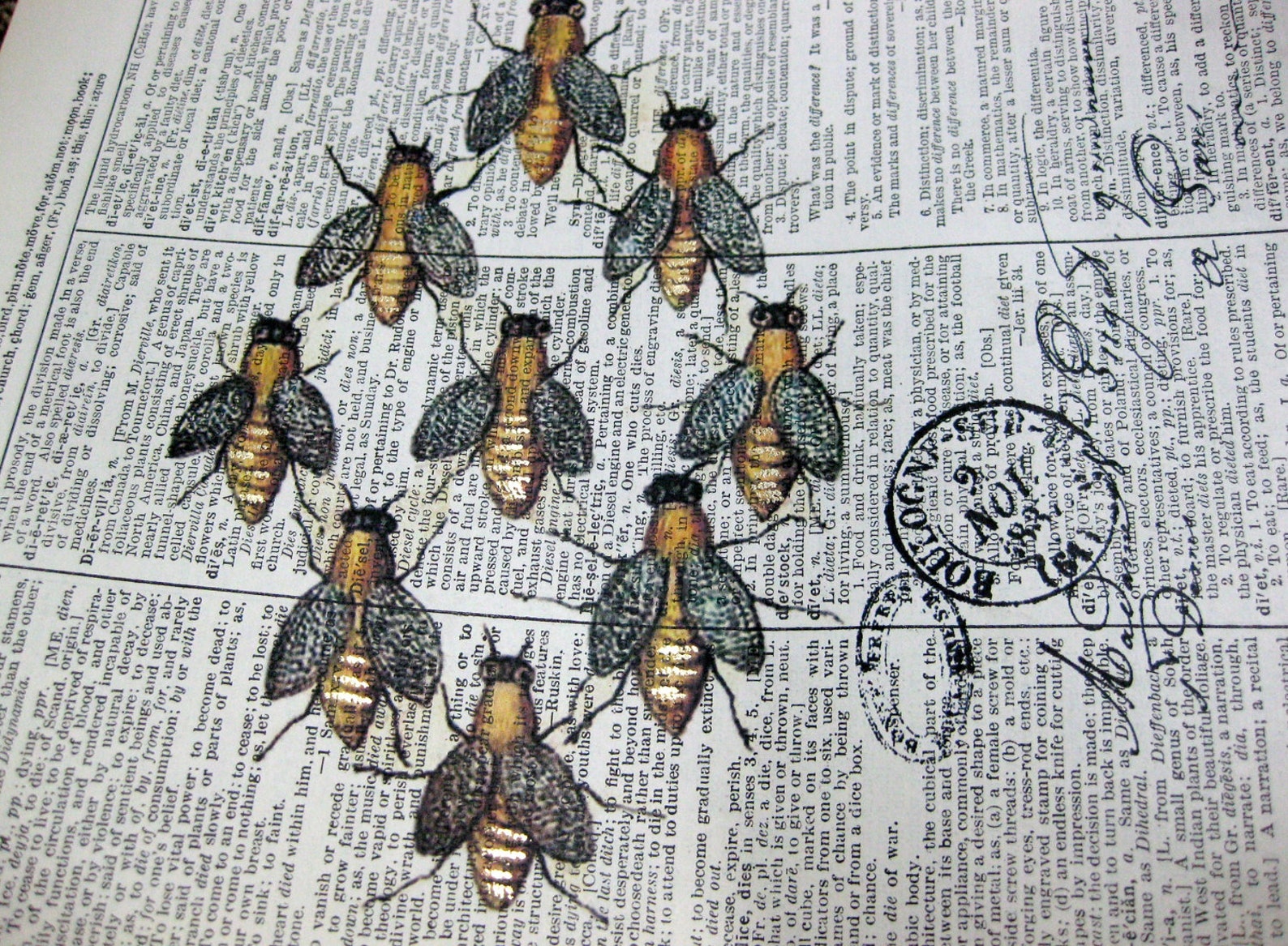 French Bee Art Print Honey Bee Art Prints Honey Beemixed - Etsy