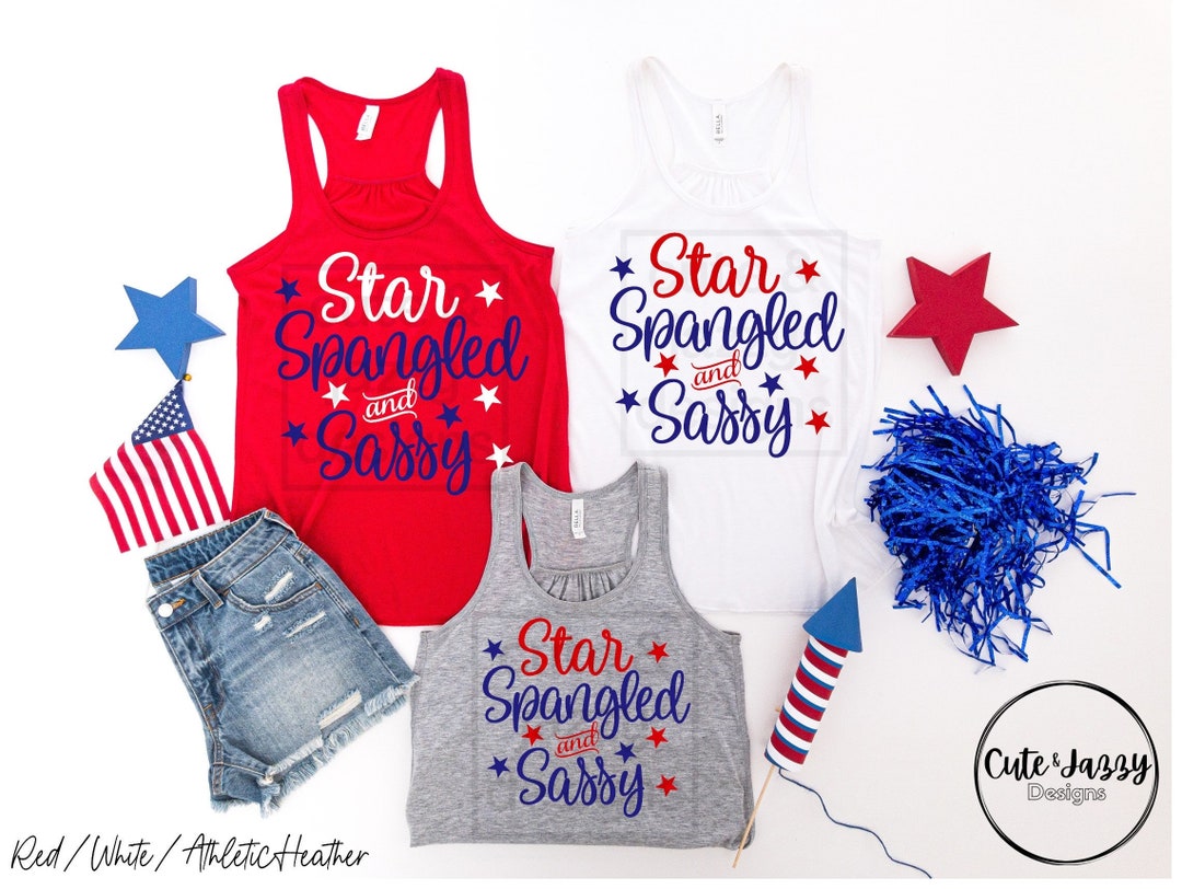 Star Spangled and Sassy Personalized Custom Bella Canvas 8800 Flowy ...