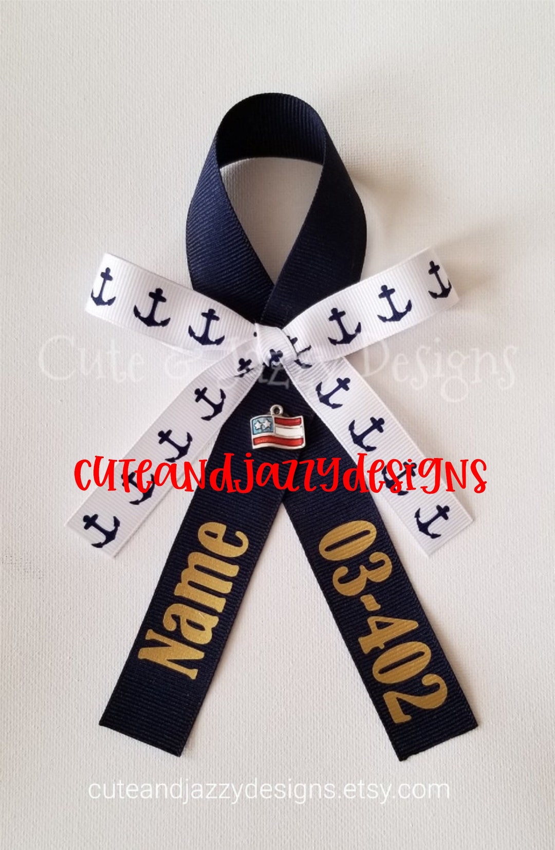 Set of 4 Personalized Custom US Navy PIR Graduation Ribbons Name ...