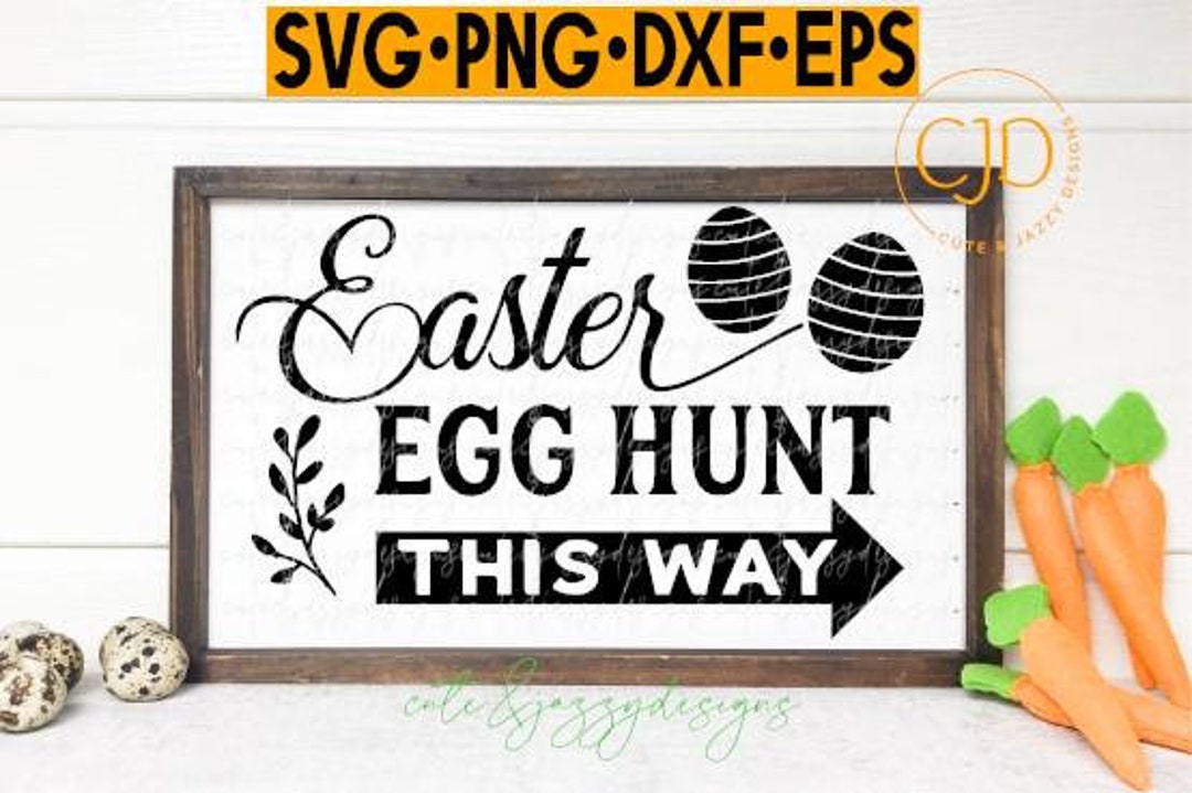 Easter Egg Hunt This Way Direction Easter Holiday Digital File Door ...