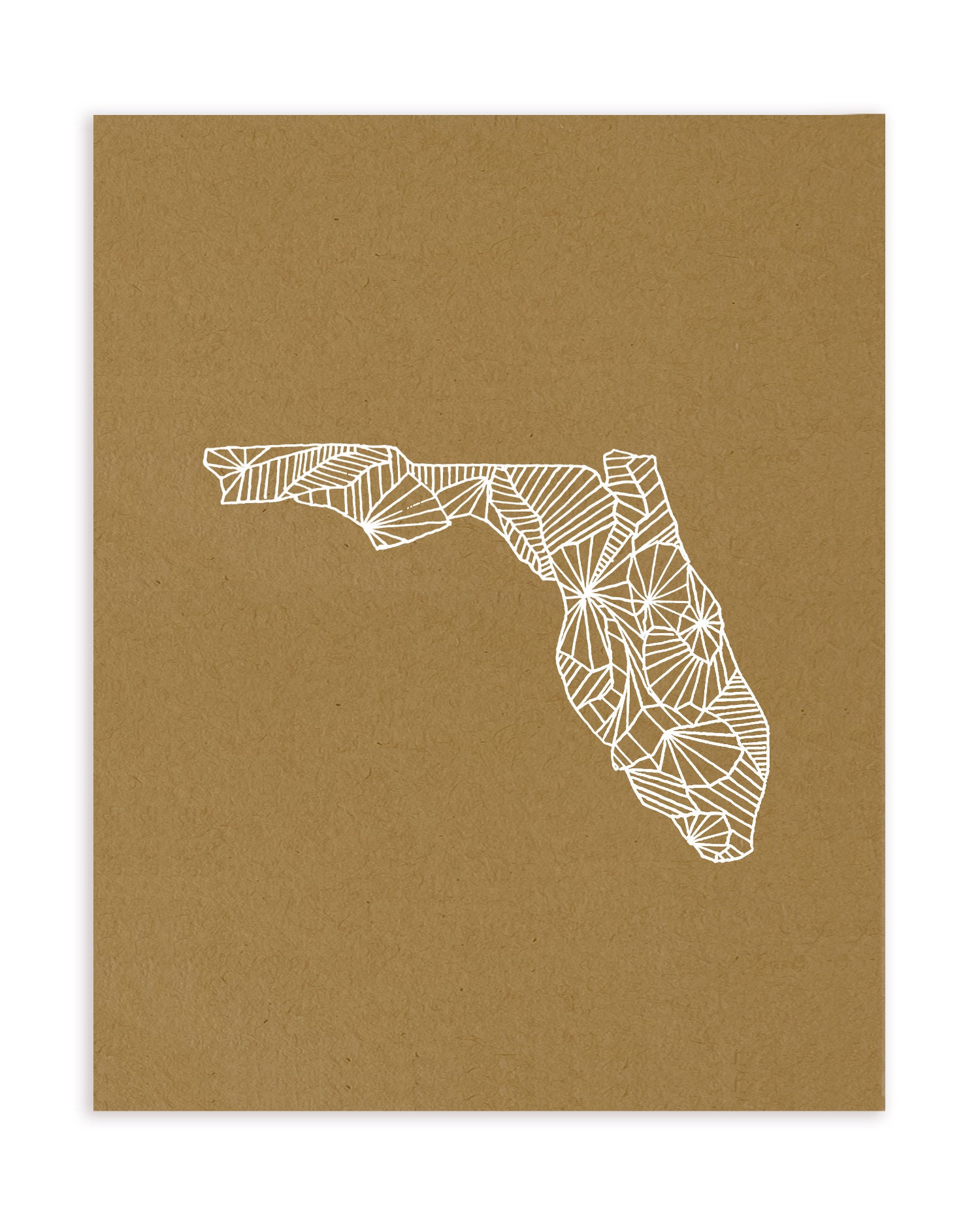 Florida Map | Screenprint - Etsy