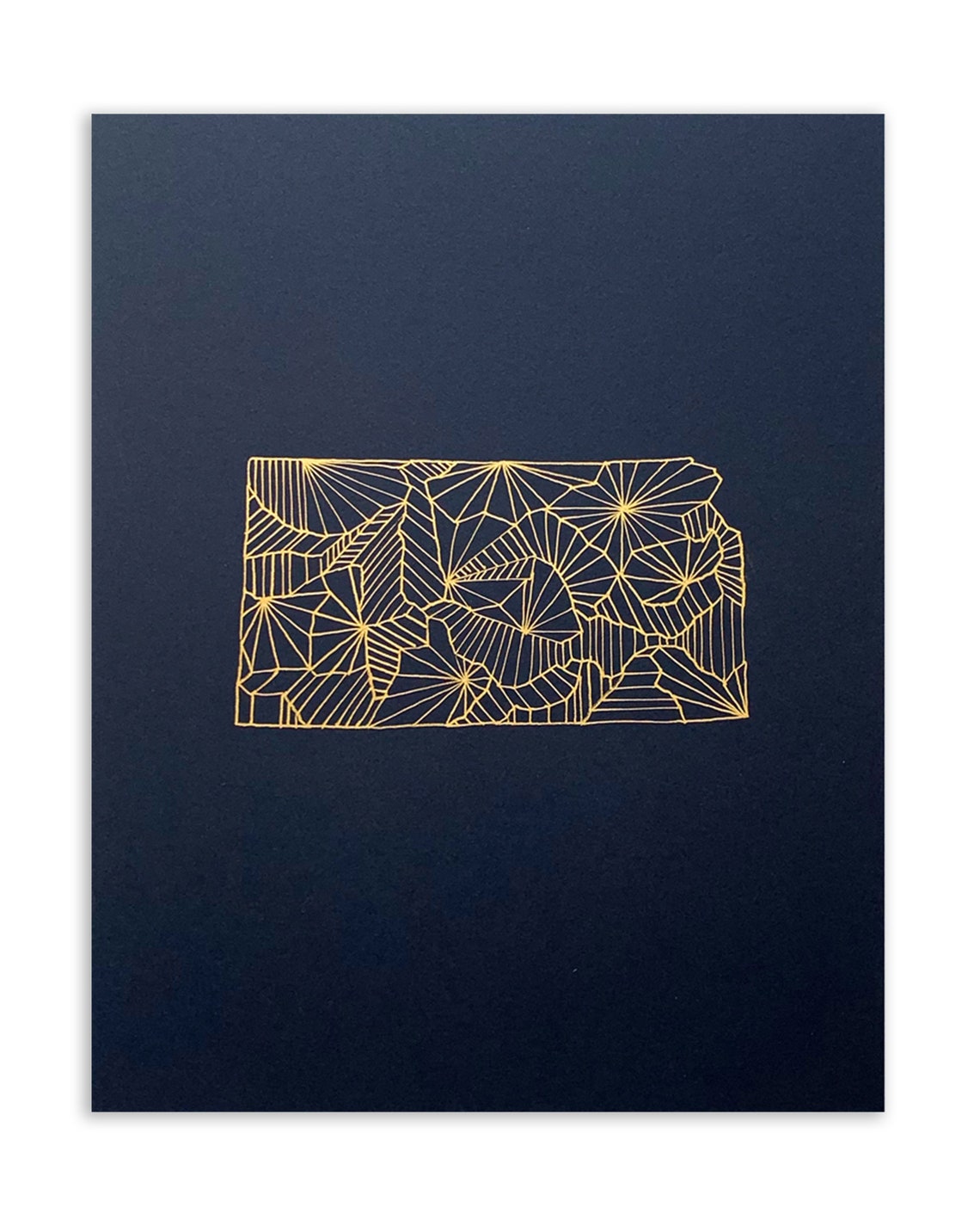 Kansas Map | Screenprint - Etsy