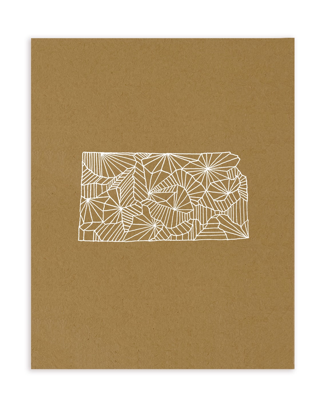 Kansas Map | Screenprint - Etsy