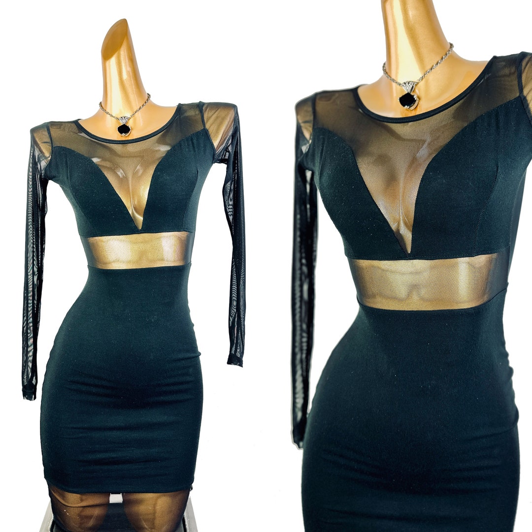 90s Goth Prom Dress Black Dress Formal Gothic Elegant Open Back Dress ...