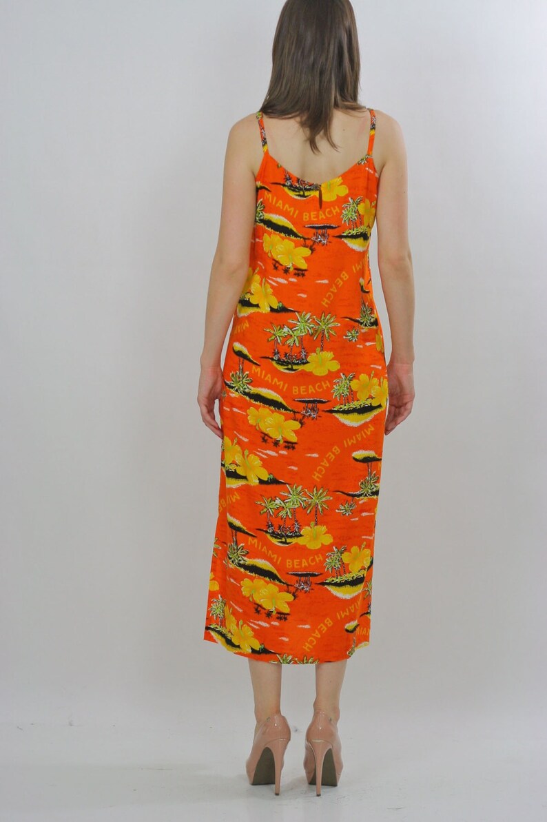 Vintage 90s Boho Hippie Miami Beach Tropical Sun Dress - Etsy