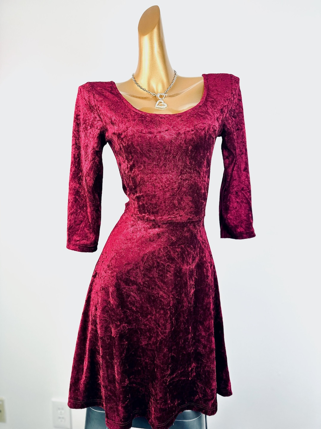 90s Goth Dress Prom Velvet Fit and Flare Open Back Formal Medium - Etsy