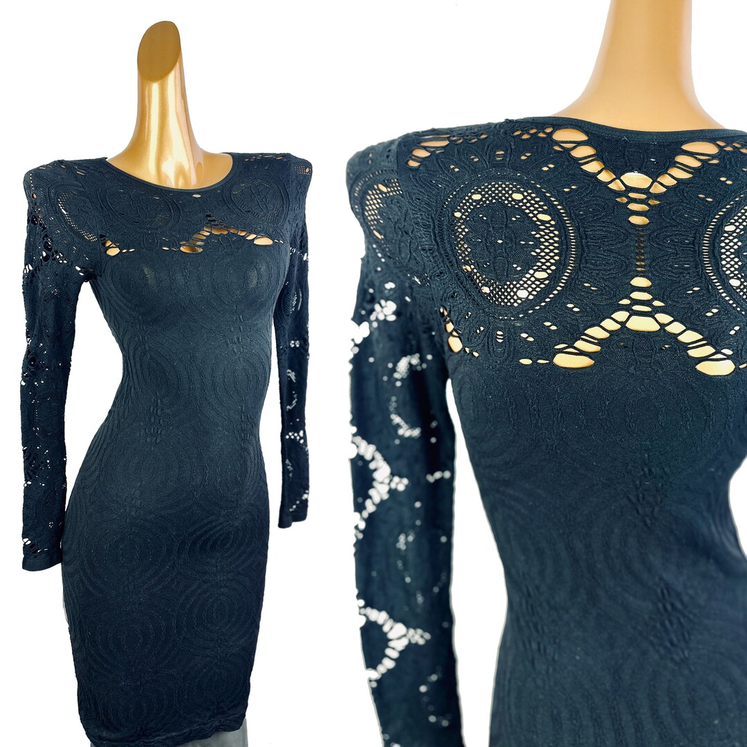 90s Goth Prom Dress Black Dress Formal Gothic Elegant Open Back Dress ...