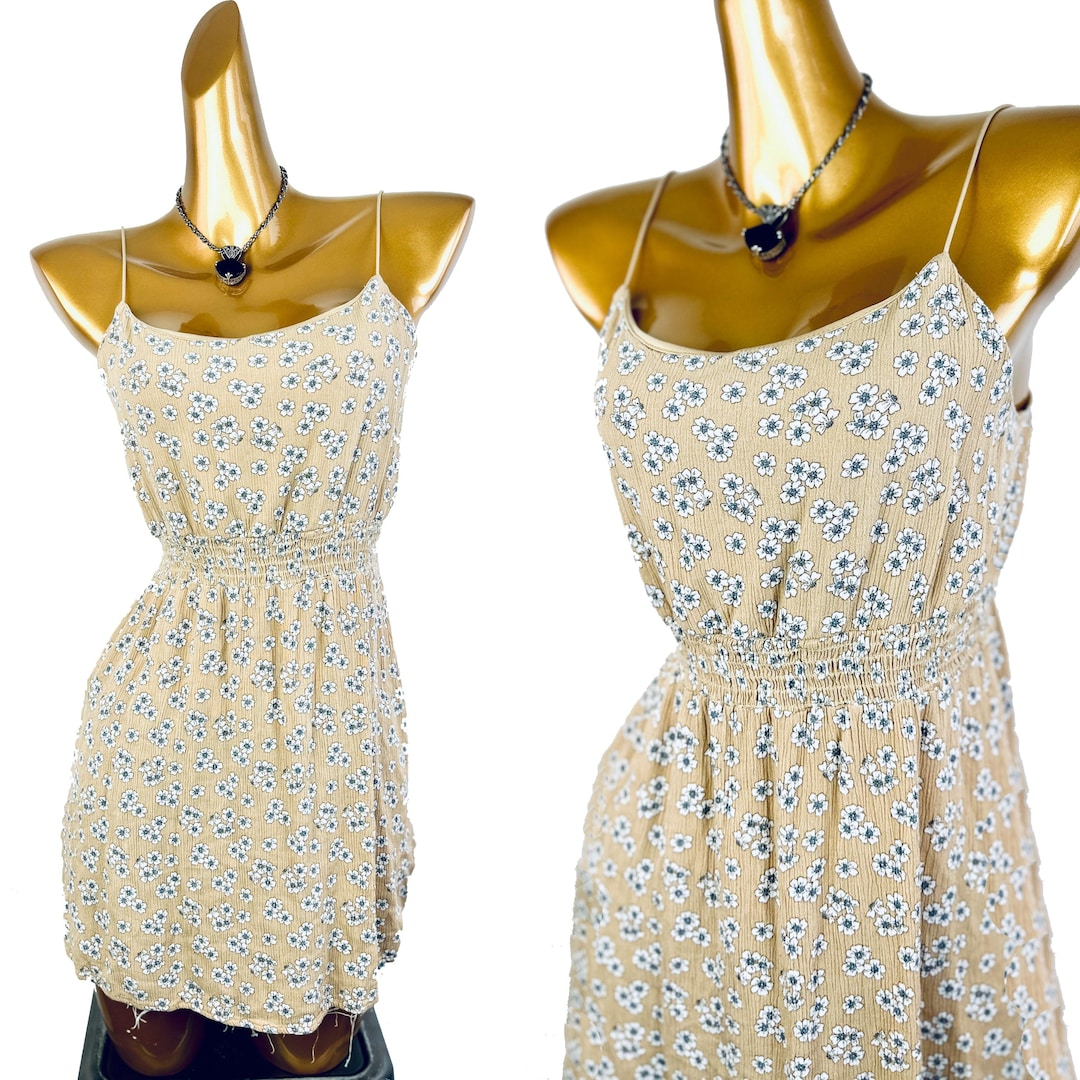 90s Sundress Floral Milkmaid Cottagecore Dress - Etsy