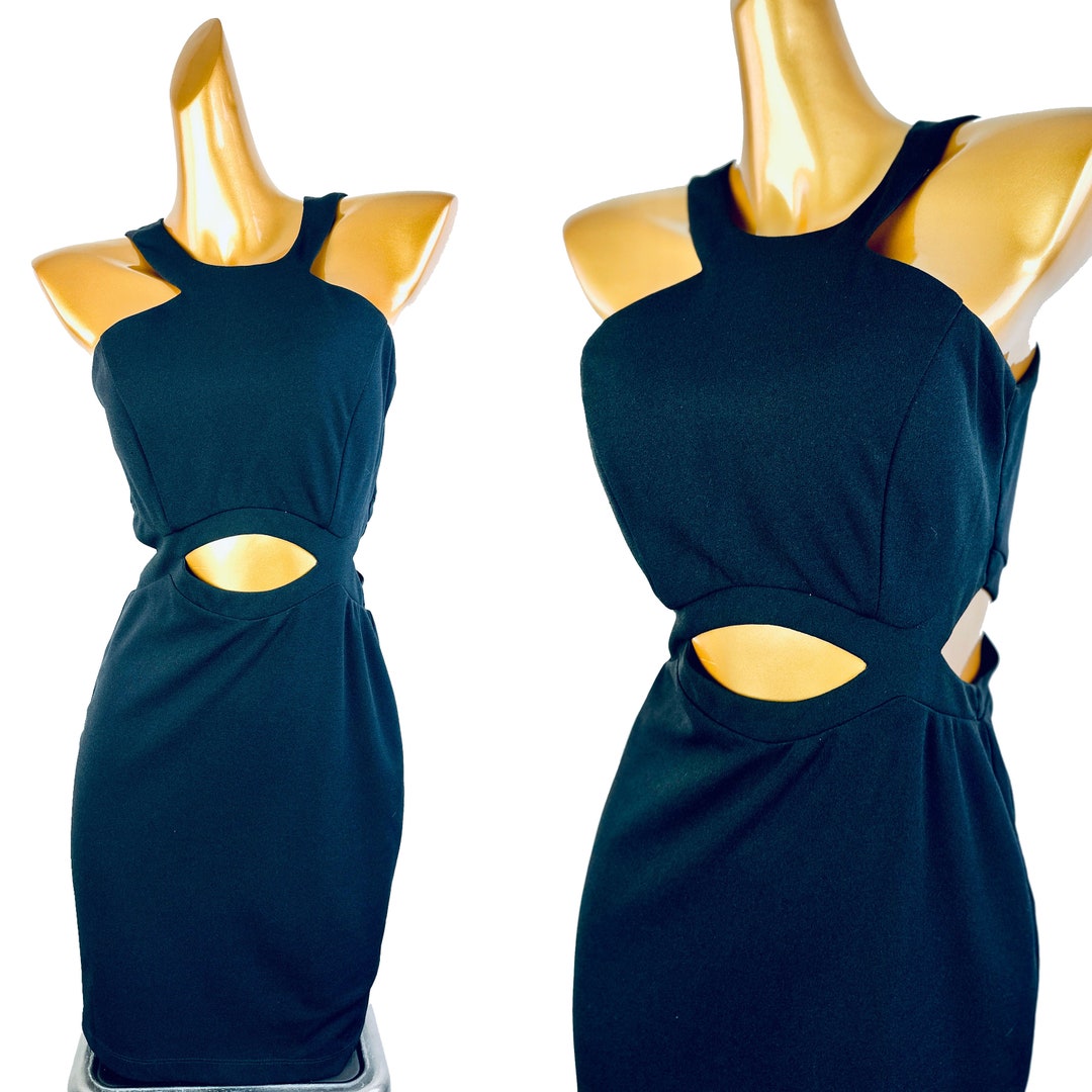 90s Goth Prom Dress Black Dress Formal Gothic Elegant Open Back Dress ...